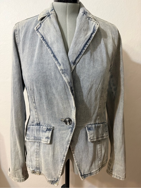 Dictionary | Jackets & Coats | Womens Light Blue Denim Blazer Jacket ...
